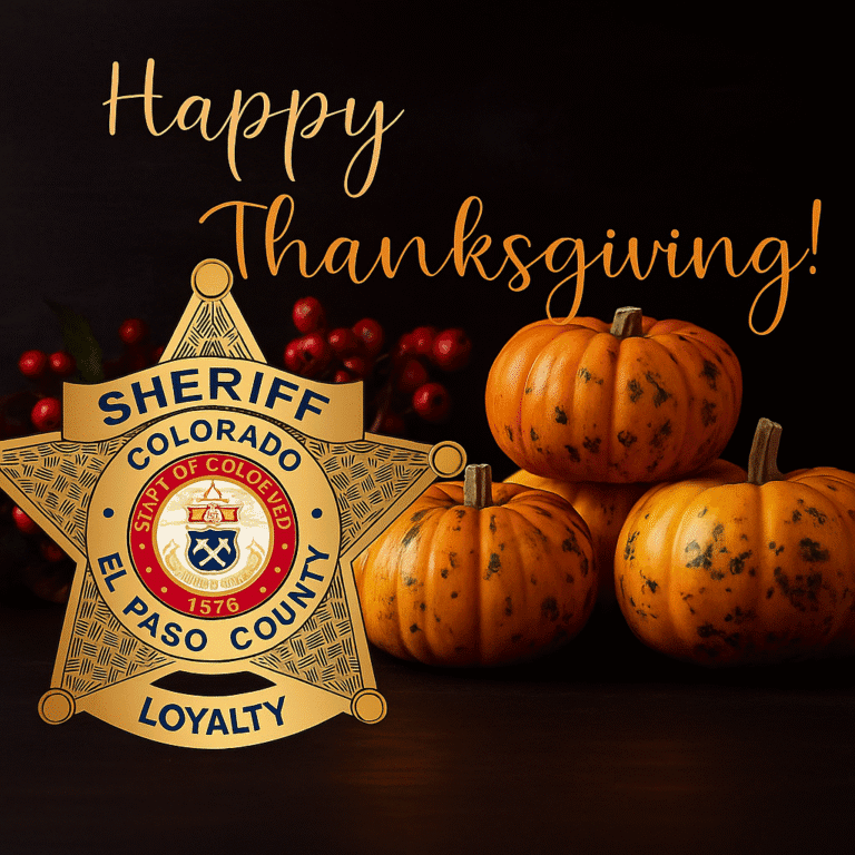 Sheriff Joseph Roybal Extends Thanksgiving Message to El Paso County ...